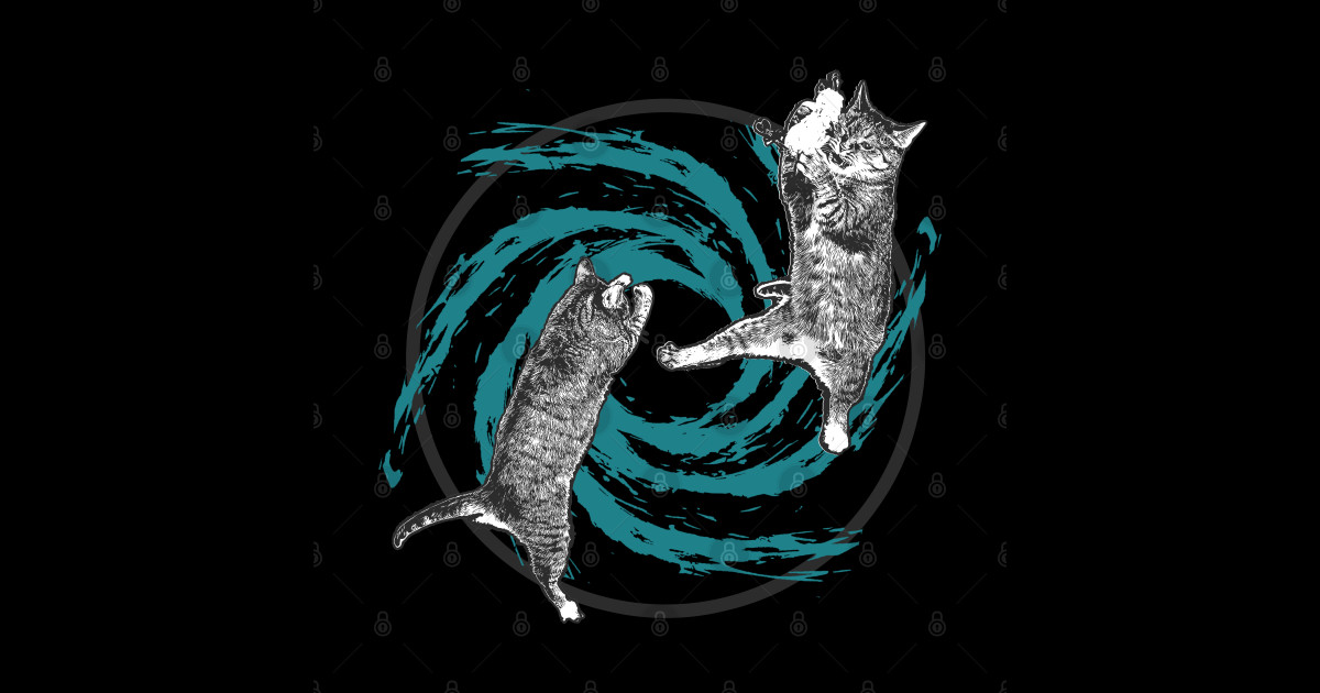 Everyone was Kitty Fighting - Cats - Sticker | TeePublic