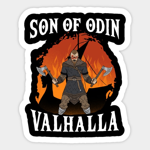 Son of Odin Valhalla - Gift - Sticker | TeePublic