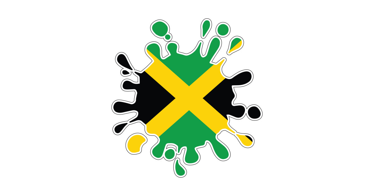 Jamaica National Flag Paint Splash - Jamaica National Flag Paint Splash ...