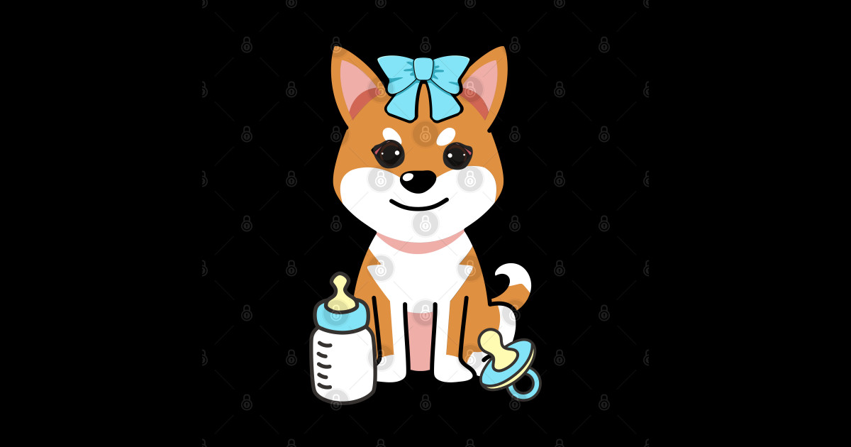 Cute orange dog Gender reveal - its a boy - Orange Dog - Sticker ...
