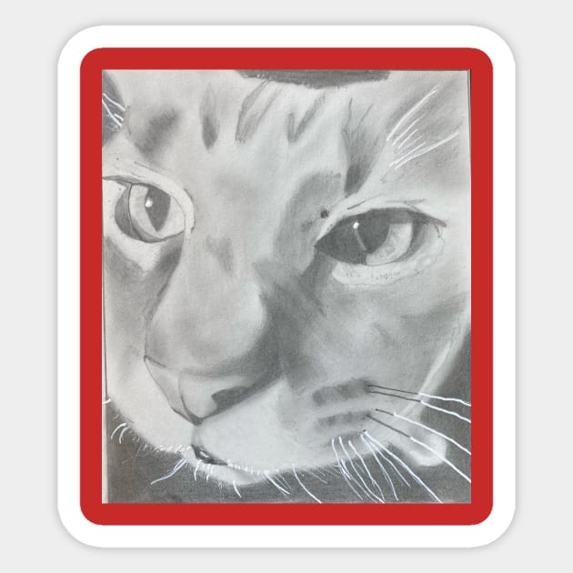 Charlie the cat - Cat - Sticker | TeePublic