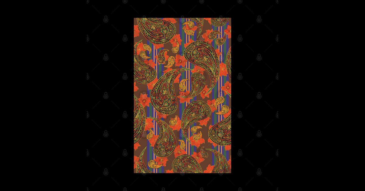 Paisley Stripe - Paisley - Sticker | TeePublic