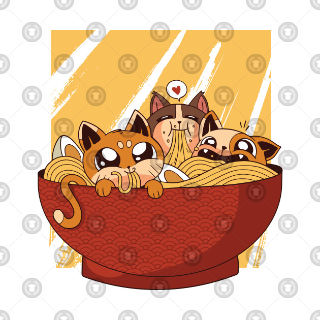 Ramen Cats - Ramen Cats - T-Shirt | TeePublic