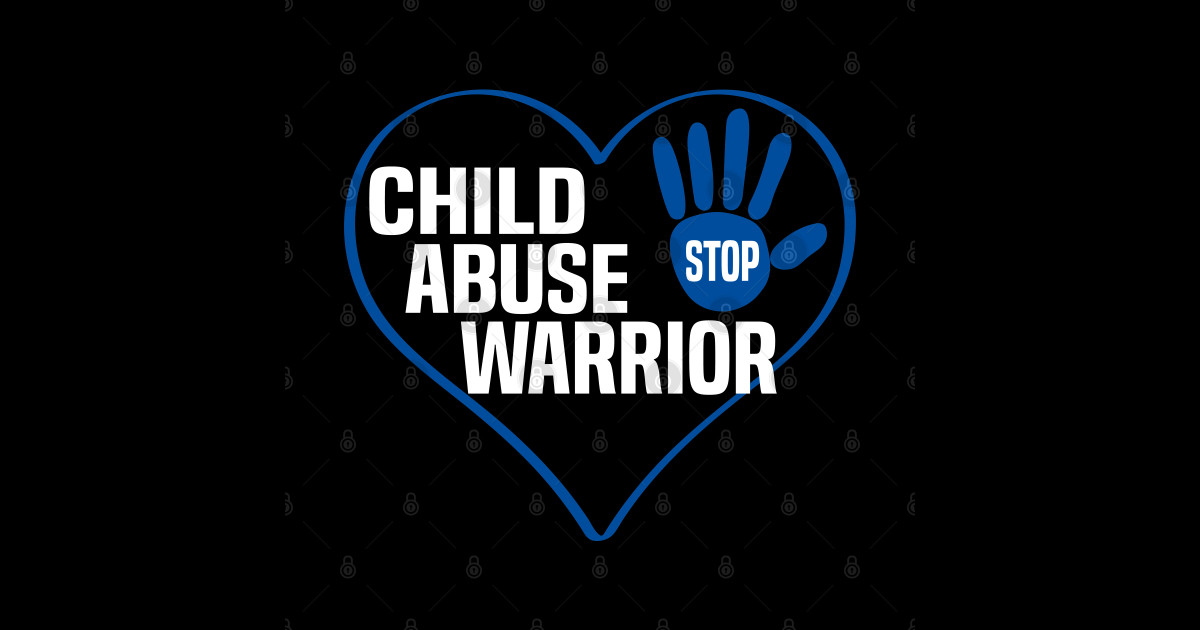 Child Abuse Awareness Warrior Blue Heart - Child Abuse Prevention ...