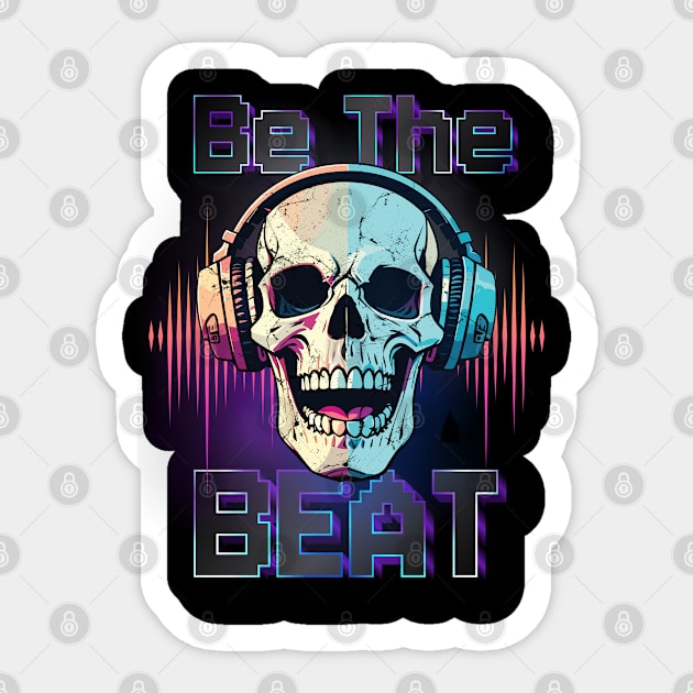 Skull Be The Beat - Skull - Sticker | TeePublic
