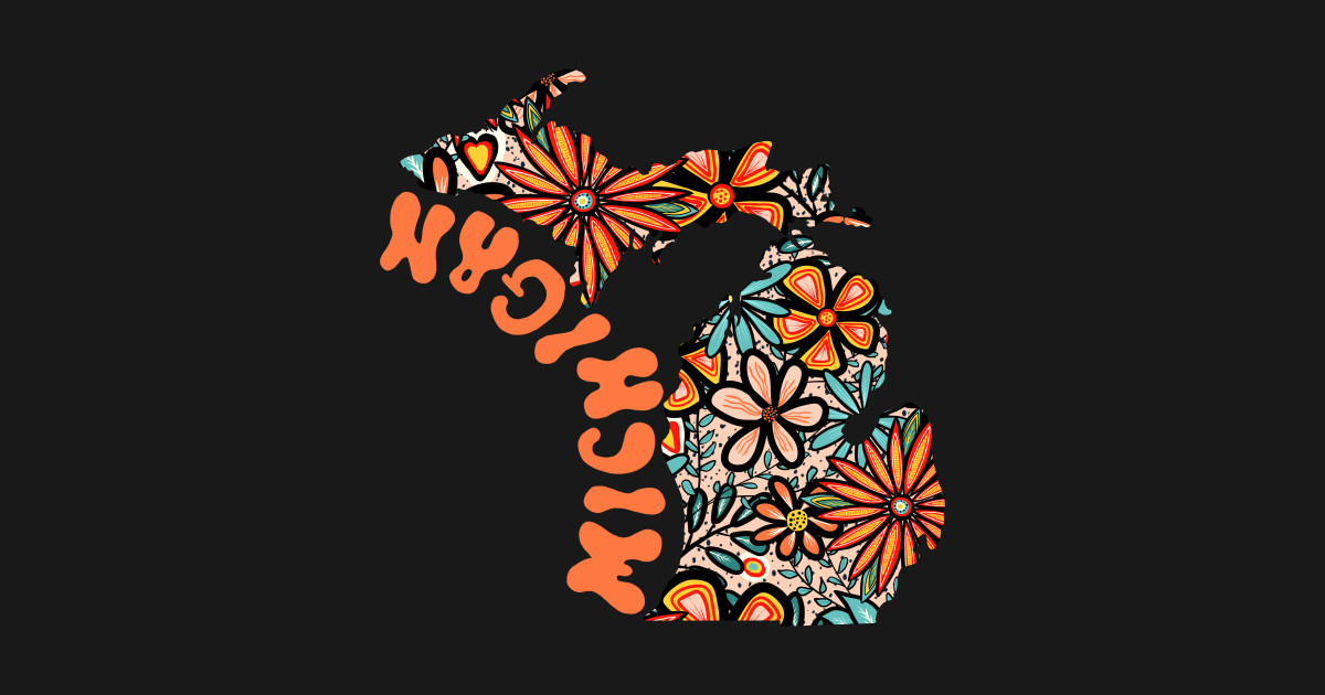 Michigan State Design | Artist Designed Illustration Featuring Michigan ...