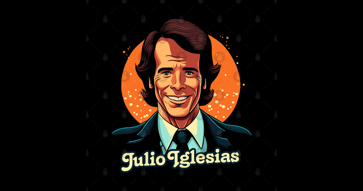 Julio Iglesias // Retro Style Fan Design - Julio Iglesias - Sticker ...