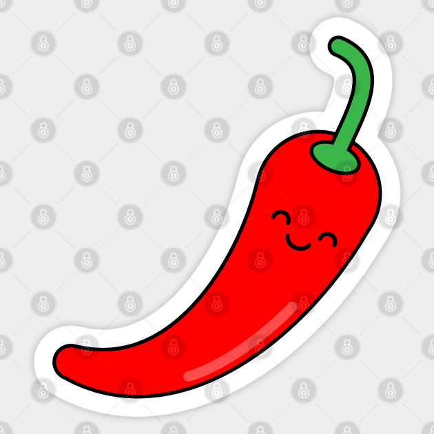 Chili Pepper - Pepper - Sticker | TeePublic