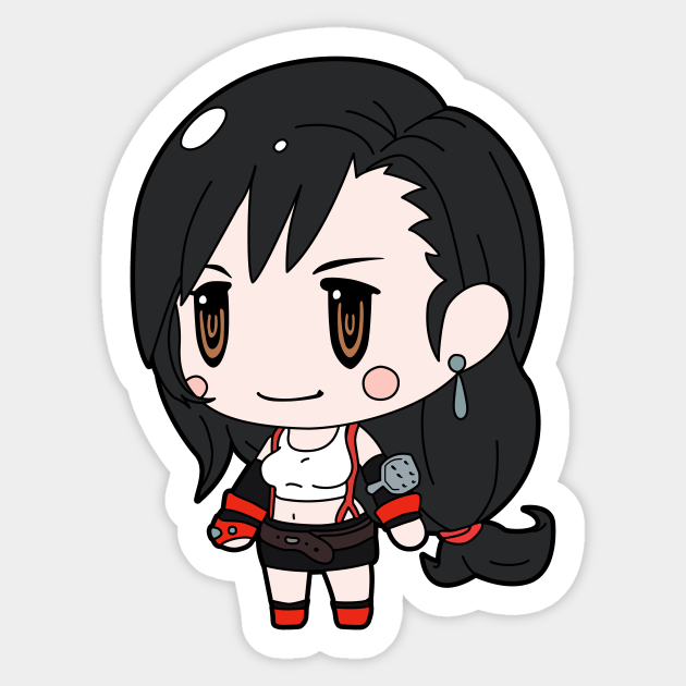 Cute Tifa Lockhart - Final Fantasy 7 - Sticker | TeePublic