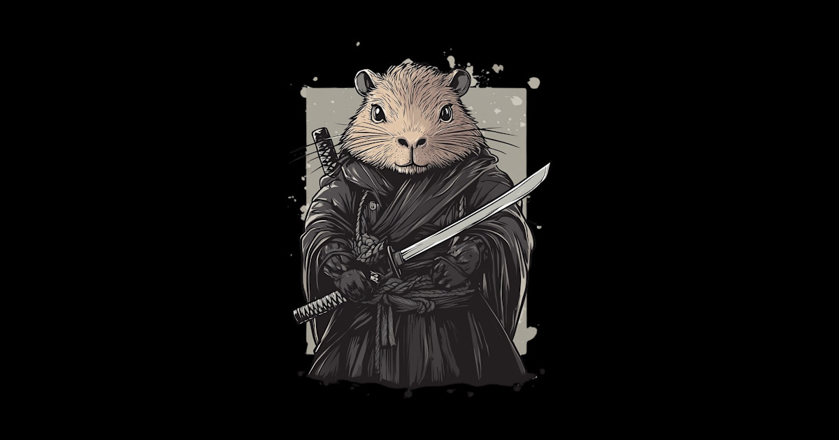 Samurai capybara - Capybara - Sticker | TeePublic