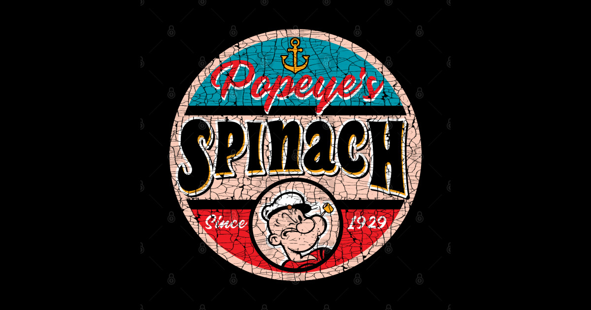 Popeye's Spinach Can Label Cracked - Popeye The Sailor Man Show Cartoon ...
