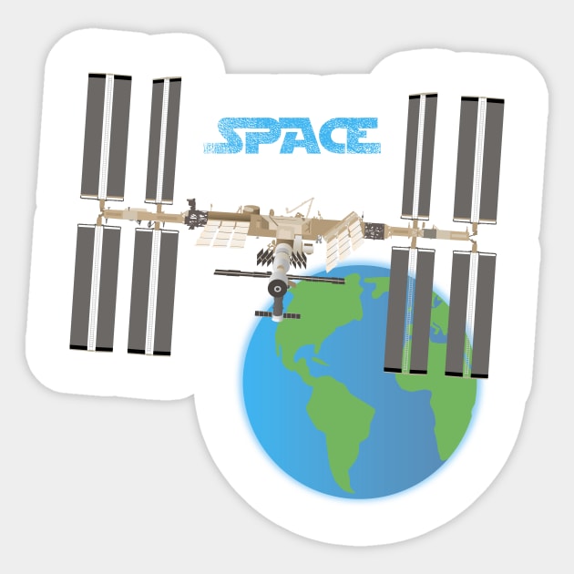 International Space Station - Iss - Sticker | TeePublic