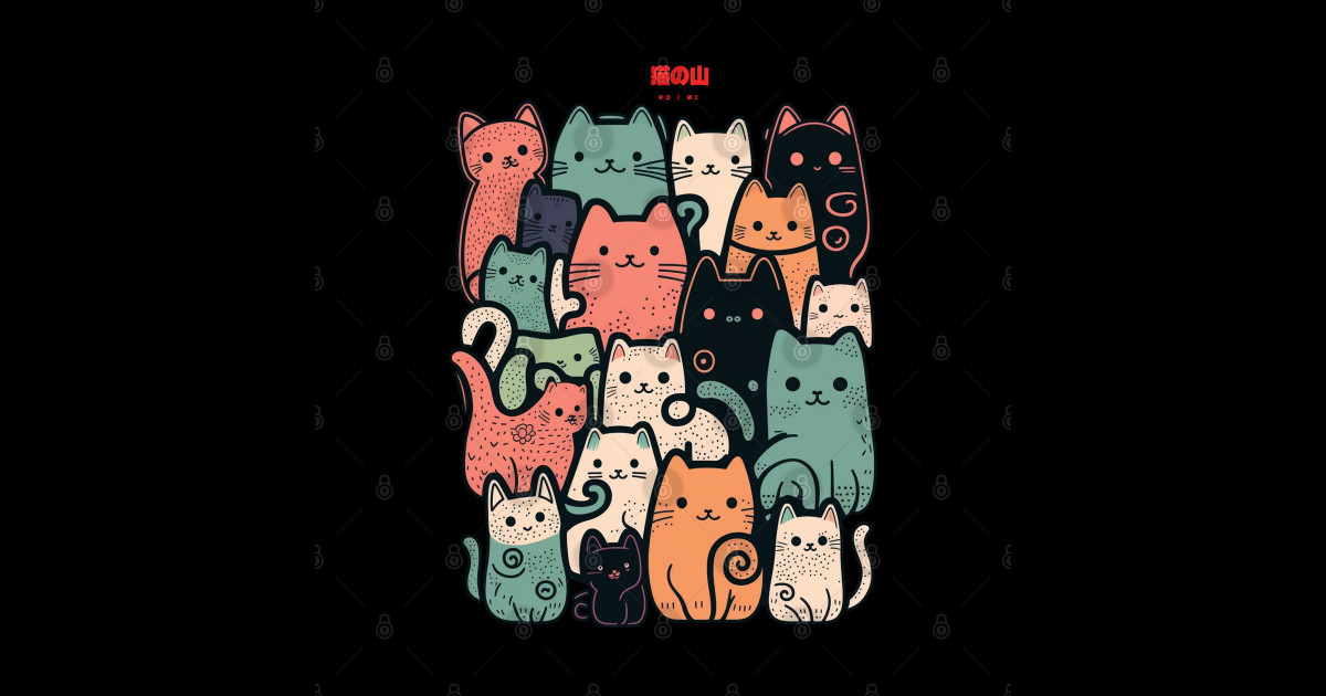A group of cats - Cats And Kittens - Sticker | TeePublic