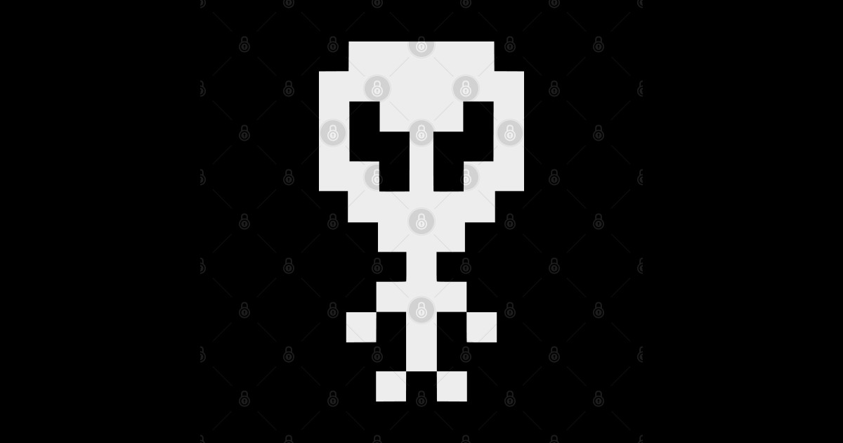 Pixel Space Alien - Pixel Alien - Sticker | TeePublic