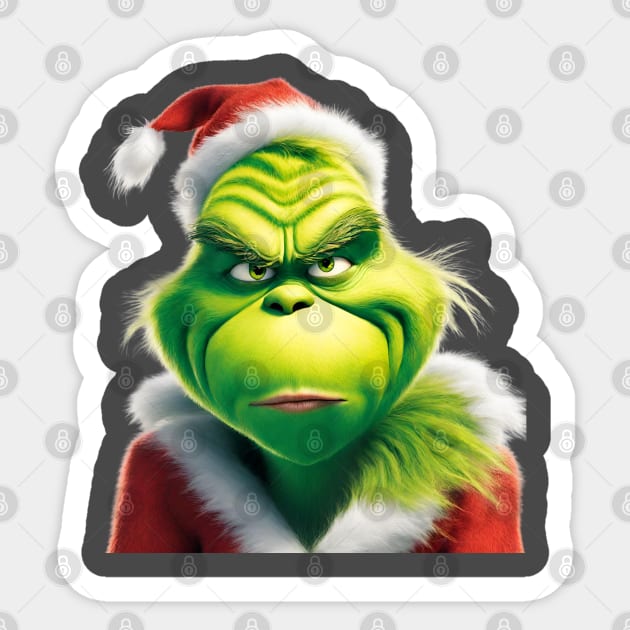 Grumpy grinch - Grinch Stole Christmas - Sticker | TeePublic