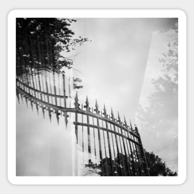 cemetery gates - Lomography - Sticker | TeePublic