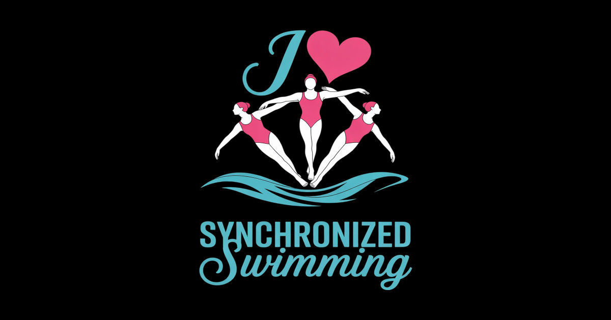 I Love Synchronized Swimming - I Love Synchronized Swimming - Sticker ...