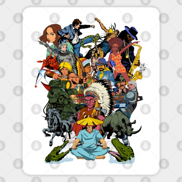 COMICS CHARACTER TEAM - Comics - Sticker | TeePublic