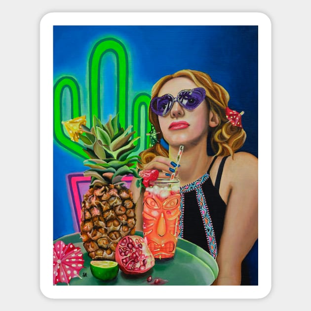 MAI-TAI Girl - Mai Tai - Sticker | TeePublic