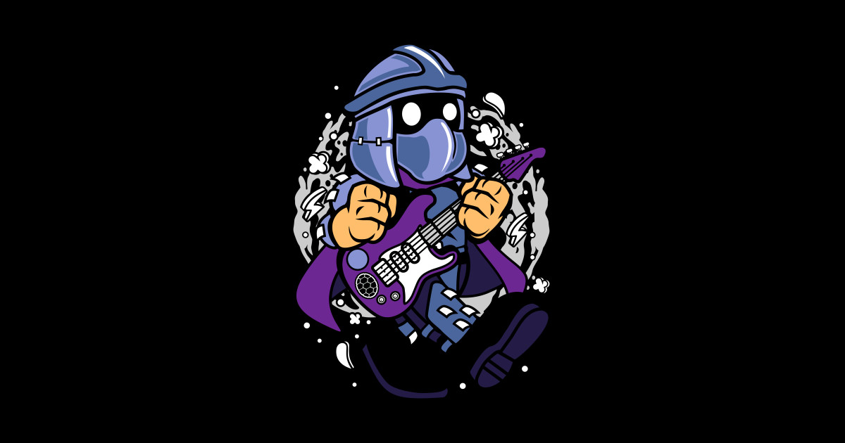 Shredder Rockstar Chibi Art Style //// Guitar of Chaos Tshirt ...