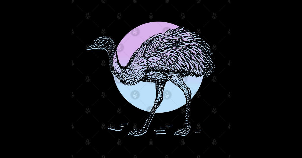 Greater Rhea bird Ema - Bird Lover - Sticker | TeePublic
