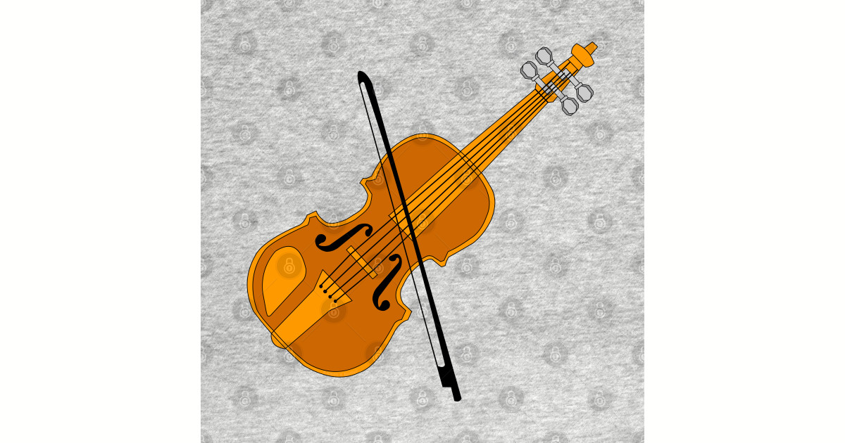 Violin Drawing Black Bow - Violin - Sticker | TeePublic