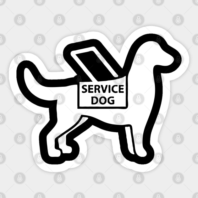 Service dog - Silhouette Trained Animal Symbol Su - Sticker | TeePublic