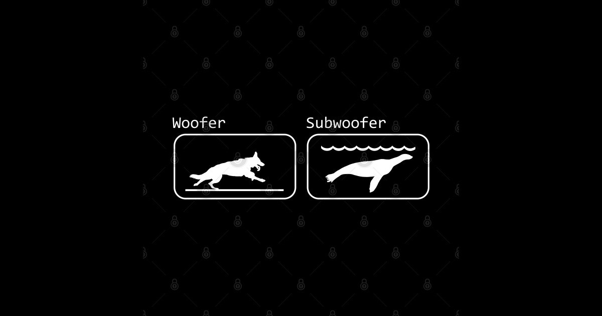 Woofer Subwoofer - Dogs - Sticker | TeePublic
