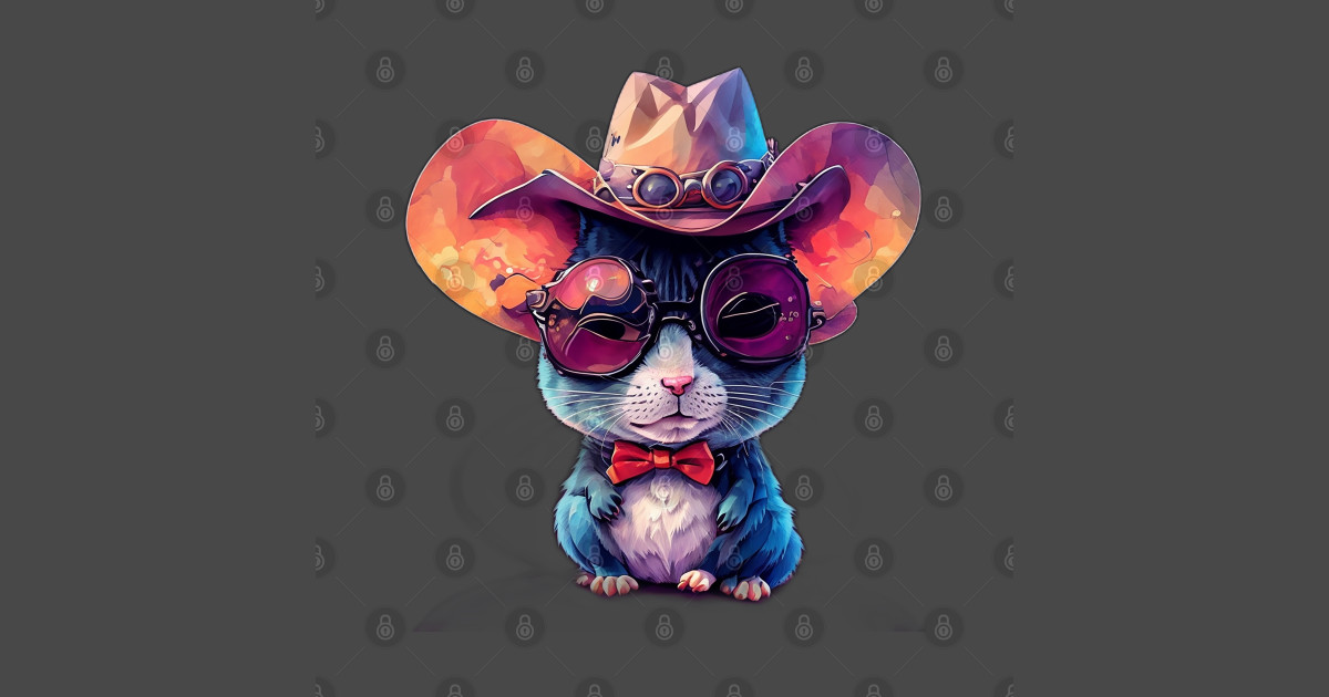 Cartoon Cowboy Mouse - Mouse - T-Shirt | TeePublic