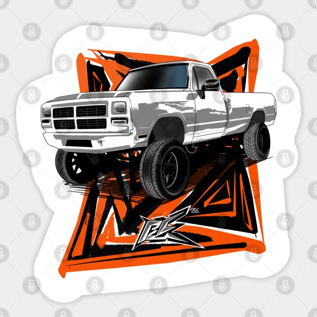 dodge first gen truck white - Dodge First Generation - Sticker | TeePublic
