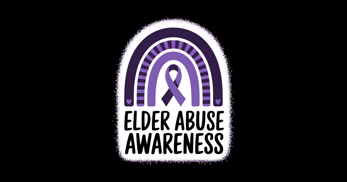 Rainbow Heart Ribbon Elder Abuse Awareness - Elder Abuse Awareness ...