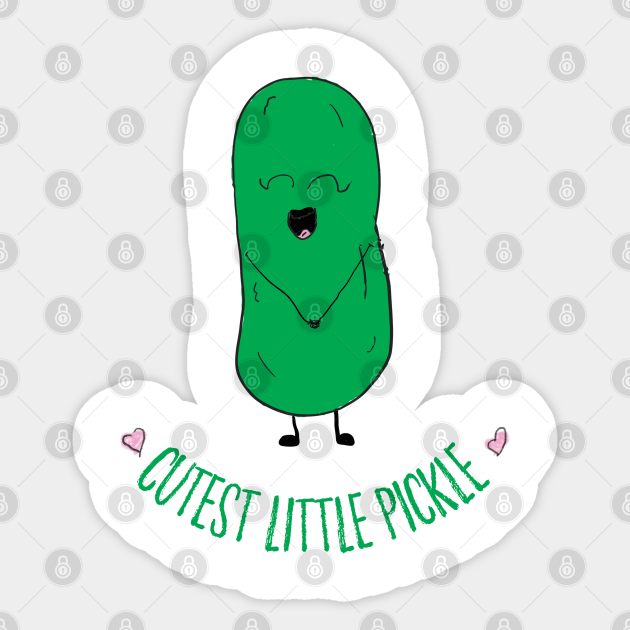 Cutest Little Pickle - Pickle - Sticker | TeePublic