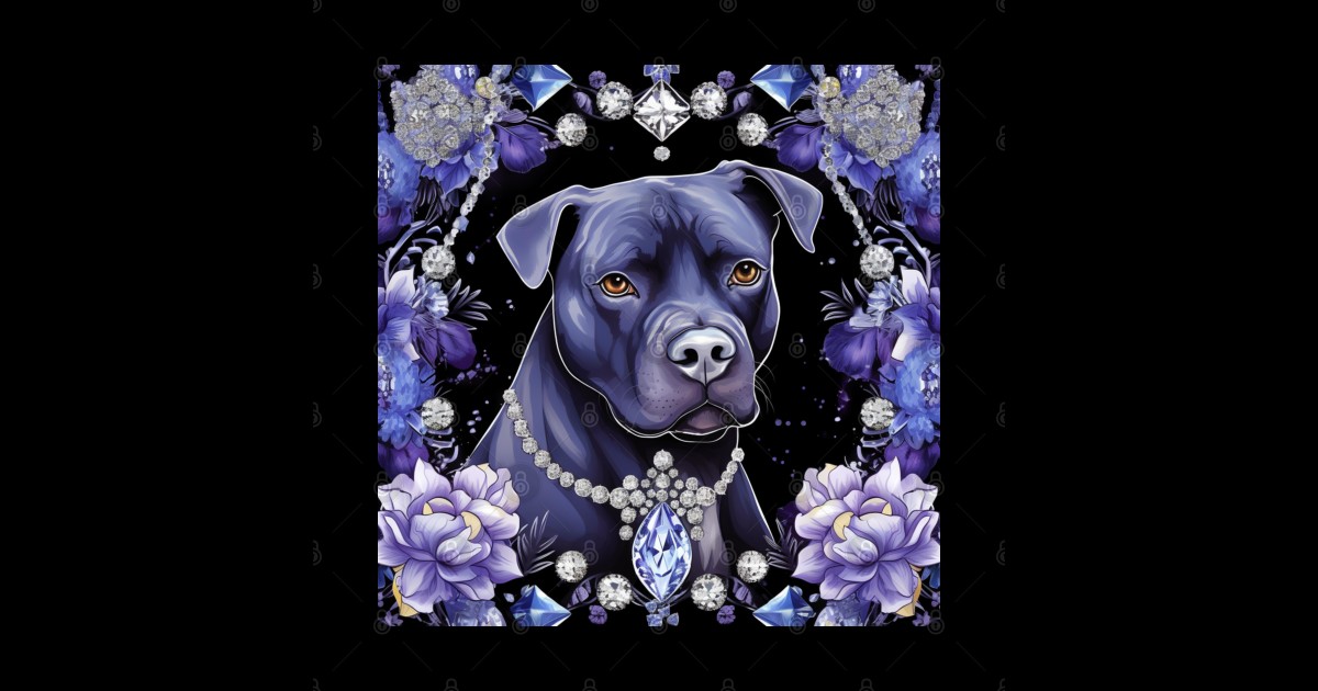 Glowing Staffy pattern - Staffy - Sticker | TeePublic