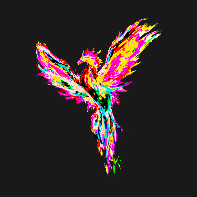 rainbow phoenix - Rainbow Phoenix - Kids T-Shirt | TeePublic