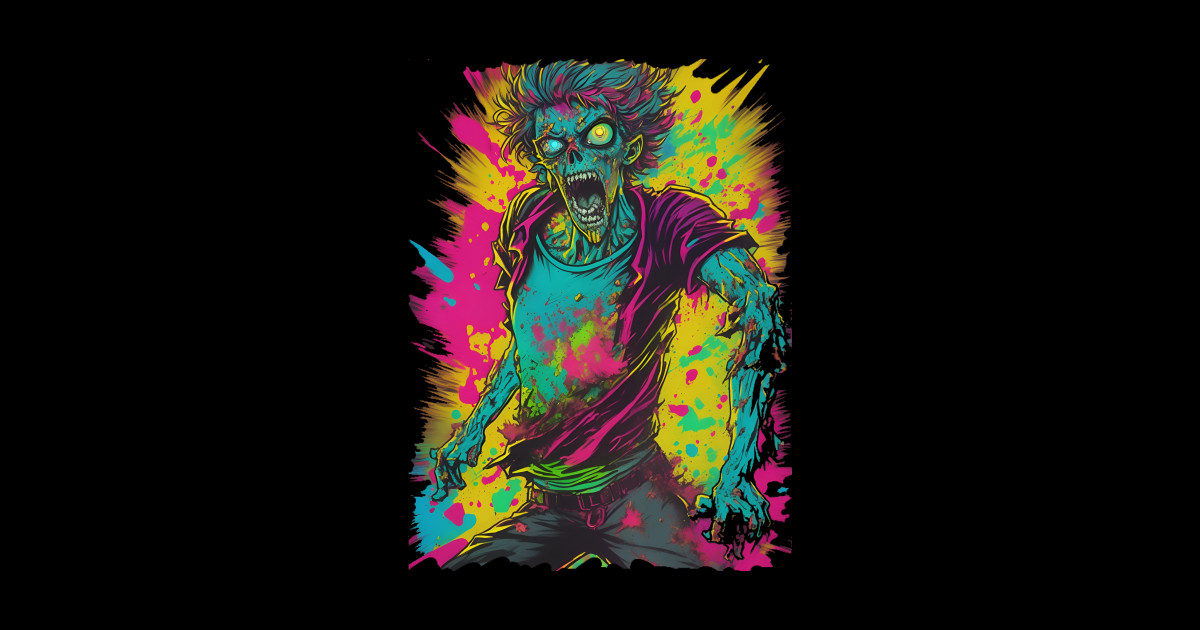 Zombie color blast comic book style - Zombie - Posters and Art Prints ...