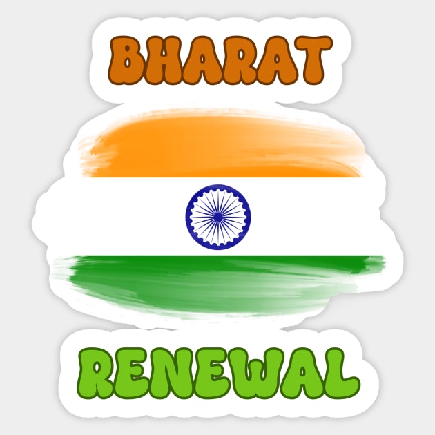 Bharat Renewal India - Bharat - Sticker | TeePublic