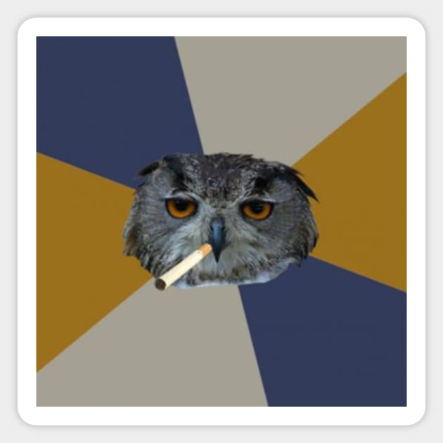 Art Student Owl Meme - Art Student Owl Meme - Sticker | TeePublic