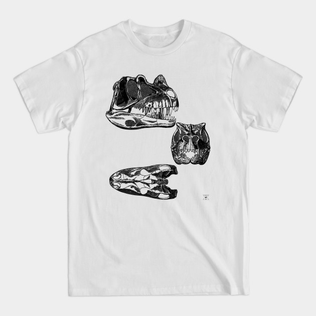 T-Rex Dinosaur Skulls | Paleontology Fossils - Dinosaur - T-Shirt sold ...