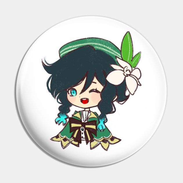 Venti chibi - Venti - Pin | TeePublic