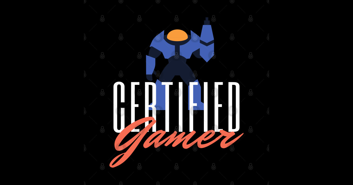 Certified Gamer - Certified Gamer - Sticker | TeePublic