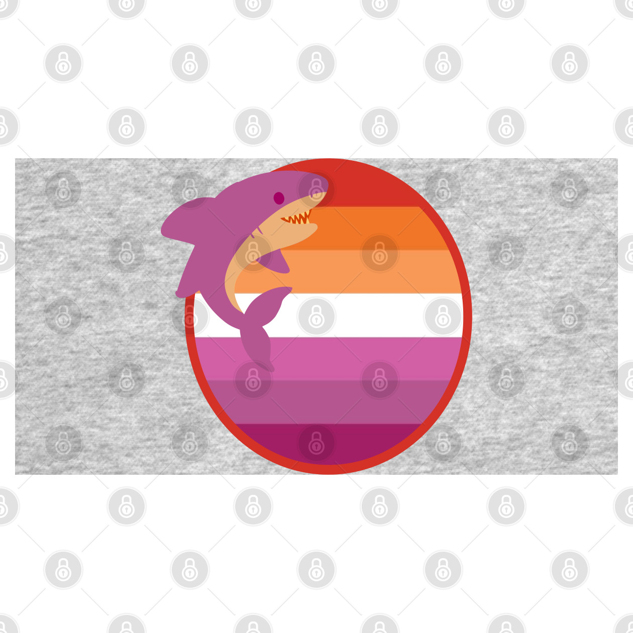 LGBTQ Lesbian Pride Flag colors Sphere, cute Shark - Lgbtq Lesbian ...