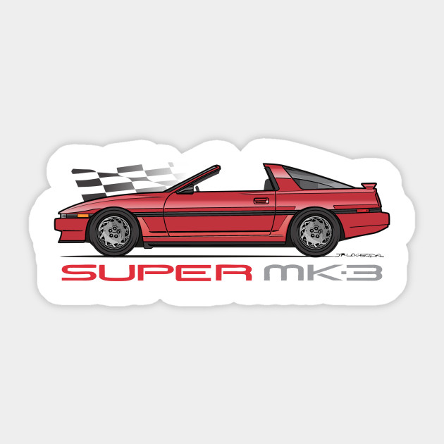 Red Mk3 Supra - Supra - Sticker | TeePublic