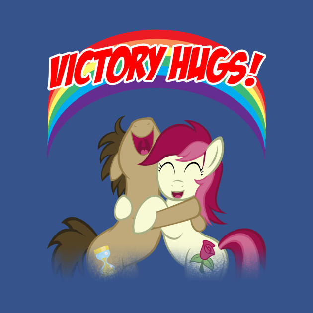 Victory Hugs! Doctor Whooves and Roseluck - Doctor Who - T-Shirt ...