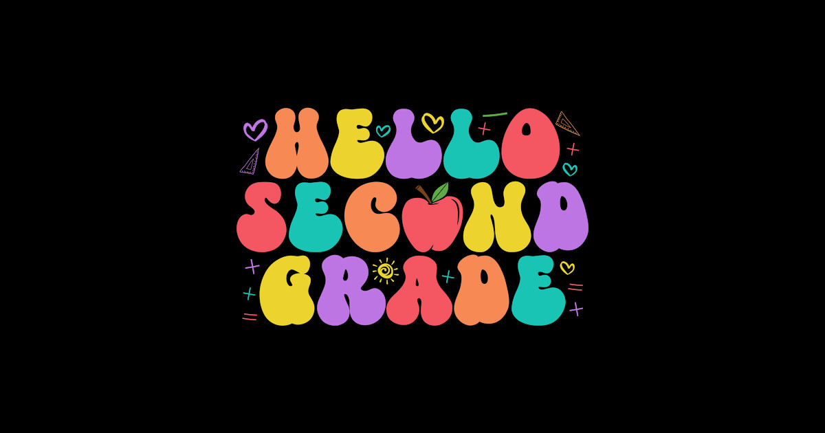 Retro Hello 2nd Grade Groovy 1st Day of Second Grade - 2nd Grade ...