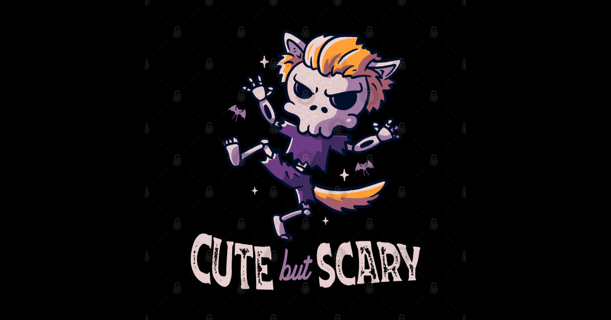 Cute But Scary Funny Cute Spooky - Scary - Sticker | TeePublic
