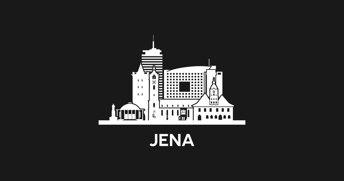 Jena Skyline, white - Jena - T-Shirt | TeePublic