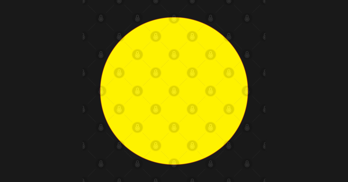 Yellow sun circle on black background - Sun - T-Shirt | TeePublic
