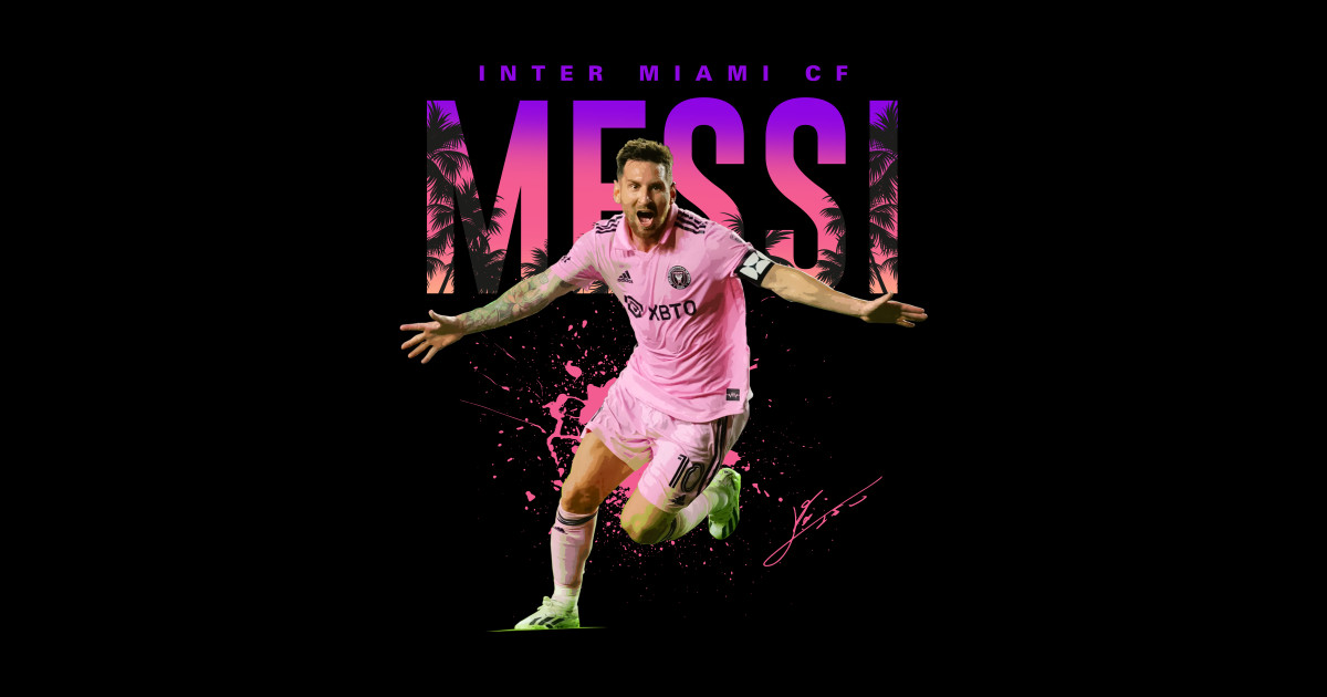 Lionel Messi - Lionel Messi Inter Miami - Sticker | TeePublic