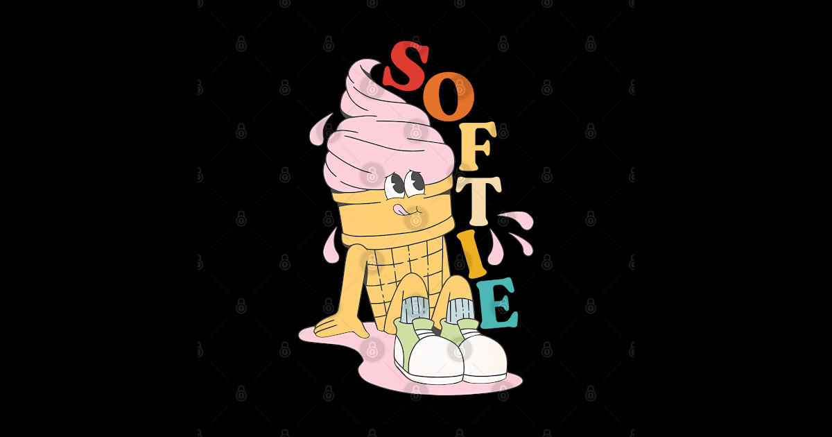 Softie Ice Cream - Ice Cream Lovers - Sticker | TeePublic
