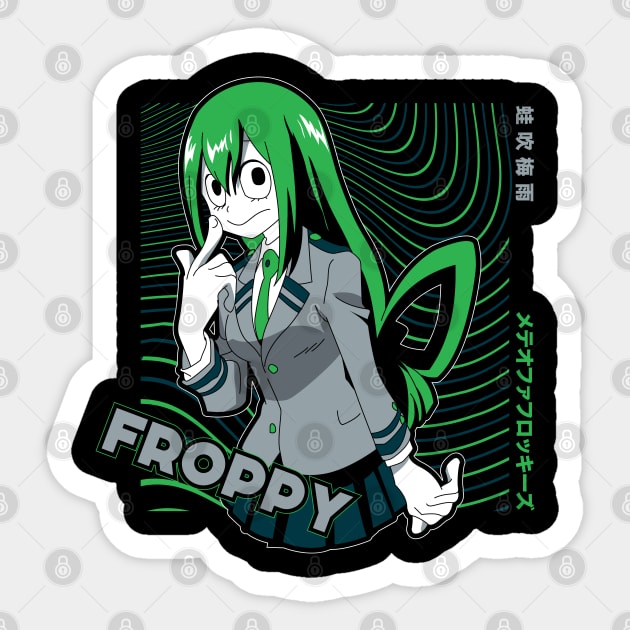 Froppy MHA Anime Fanart - Anime And Manga - Sticker | TeePublic